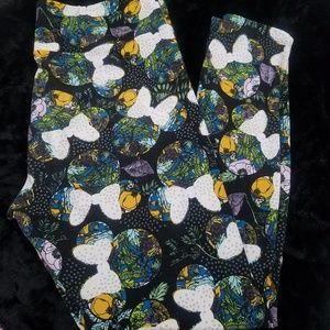 LuLaRoe | Pants & Jumpsuits | Minnie Mouse Disney Tropical Leggings ...